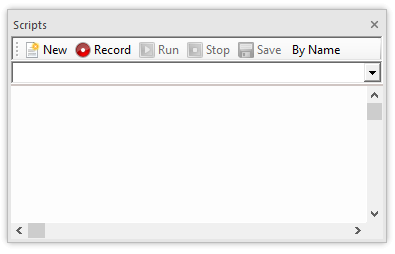 Scripts and Script Output Panes